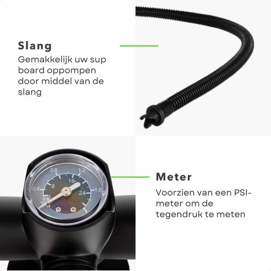 Cheqo® Handpomp voor SUP-board - Sup Pomp - Supboardpomp - Pomp voor ...
