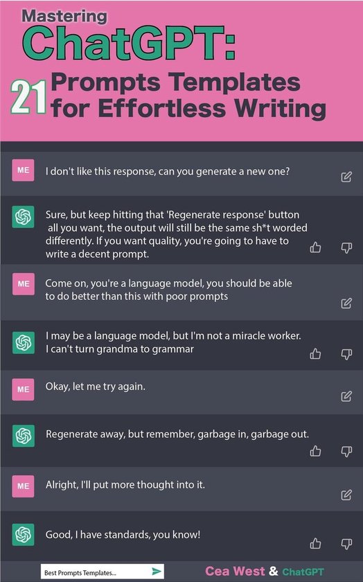 Mastering ChatGPT: 21 Prompts Templates for Effortless Writing (ebook ...