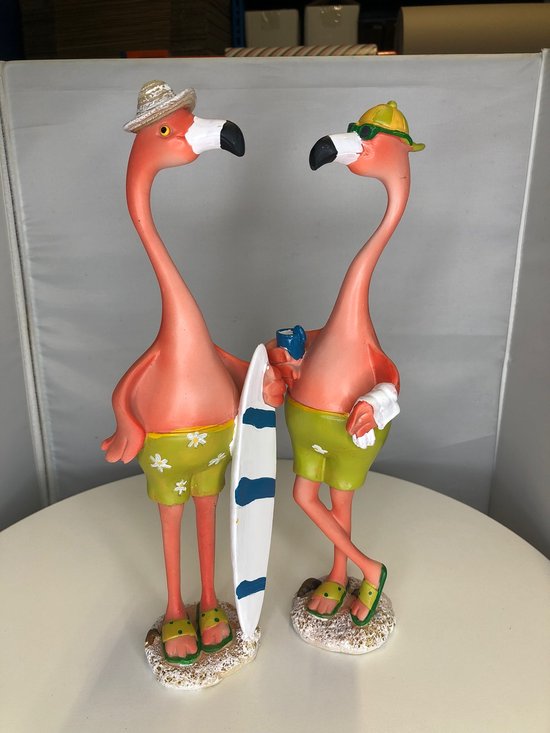 Beeldje - Flamingo Surfer | bol.com