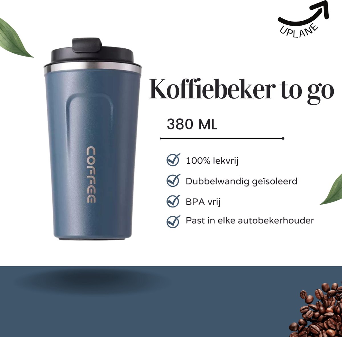 Thermosbeker - Travel mug - Incl. RVS rietjes! - Thermosbeker to go ...
