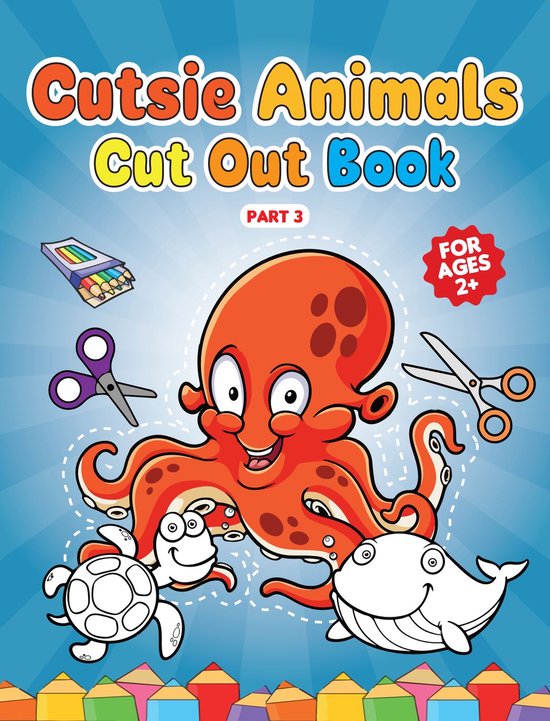 HugoElena - Cutsie Animals - Cut out book - inkleuren en uitknippen ...