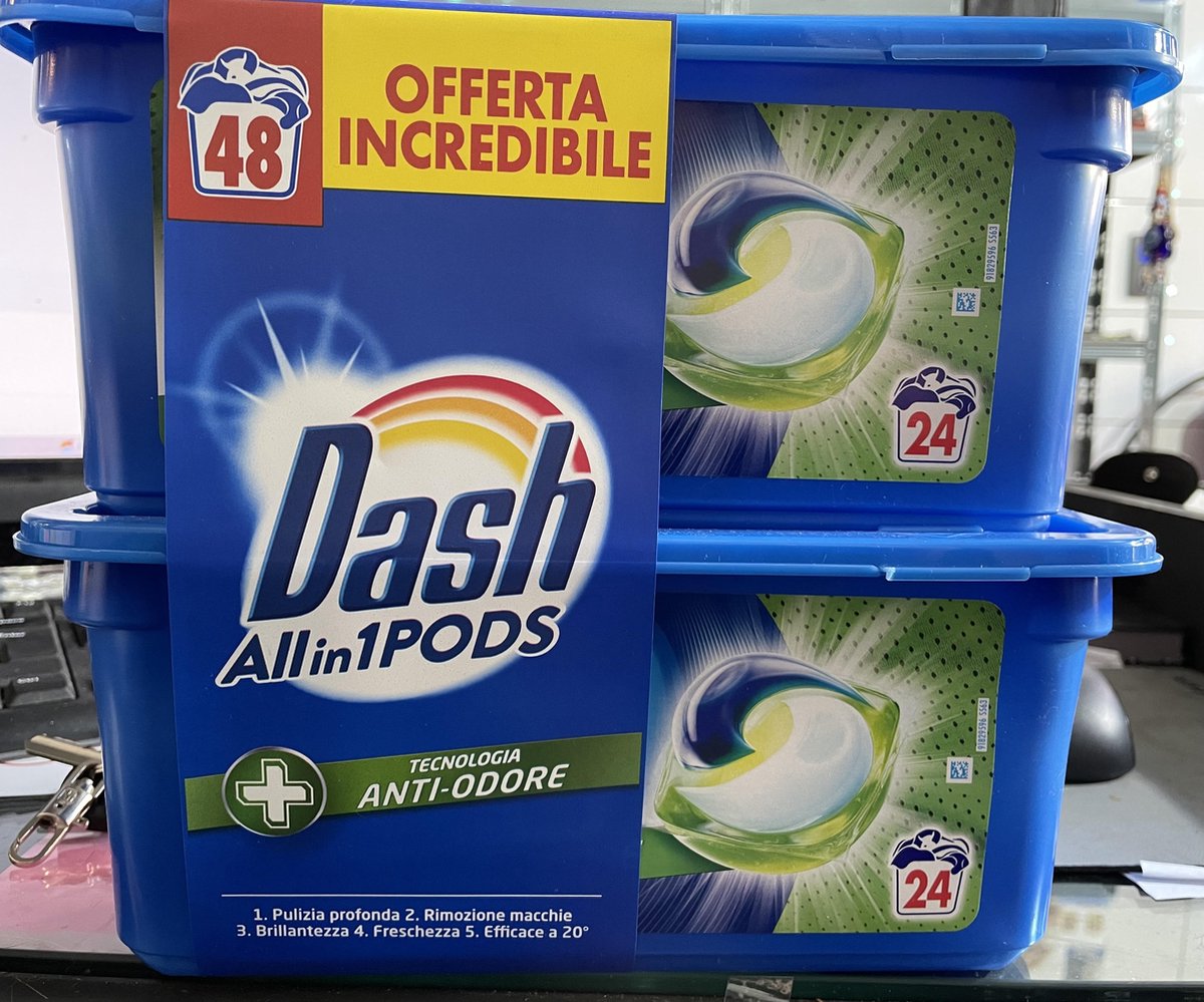 Dash Stralende kleuren Wasmiddel All in 1 pods - 2 x 24 pods (48 ...