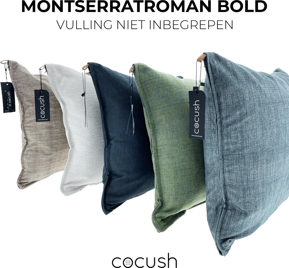 Cocush - RAIN - Kussenhoes Vloerkussen excl. Binnenkussen 70x70 cm - 2 ...