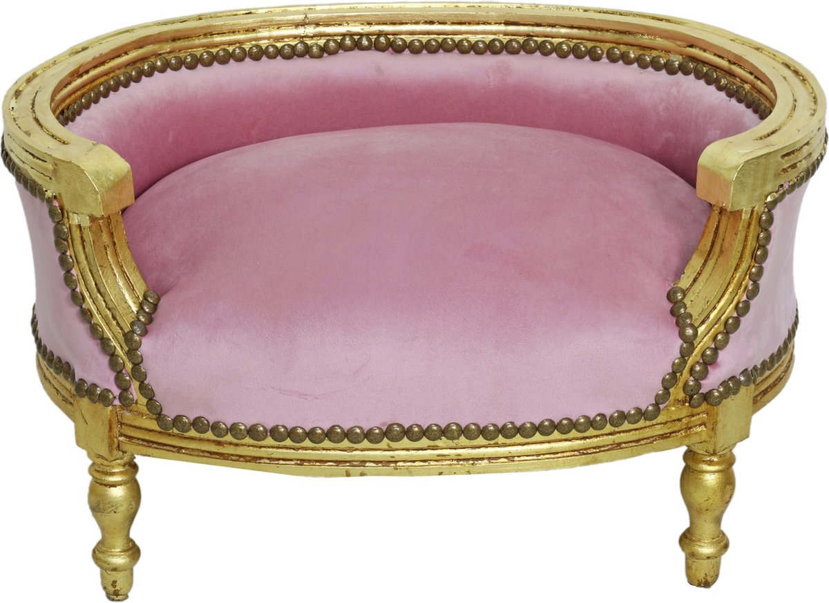 Luxe Barok Dierenmand Goud - Roze [Hondenmand] [Kattenmand] | bol