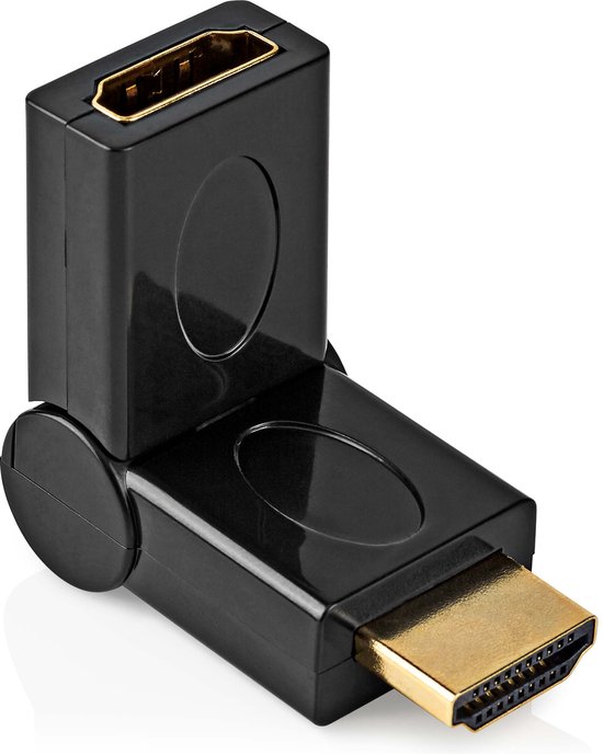 HDMI adapter - 4K@30Hz - Verguld - 180° haaks draaibaar - Male naar ...