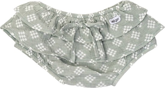Baby Bloomer maat 68 Groen Bloomer Frills Katoen Hydrofiel | bol.com