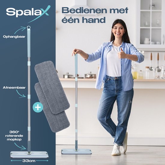 Spalax Vloerwisser - Dweil - Mop Set - Badkamer - Dweilsysteem ...
