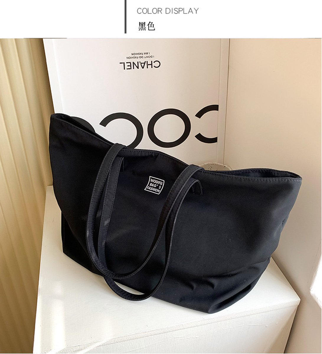 Waterbestendig Canvas/Nylon Tote Tas/ Waterbestendig Shoudertas (zwart ...