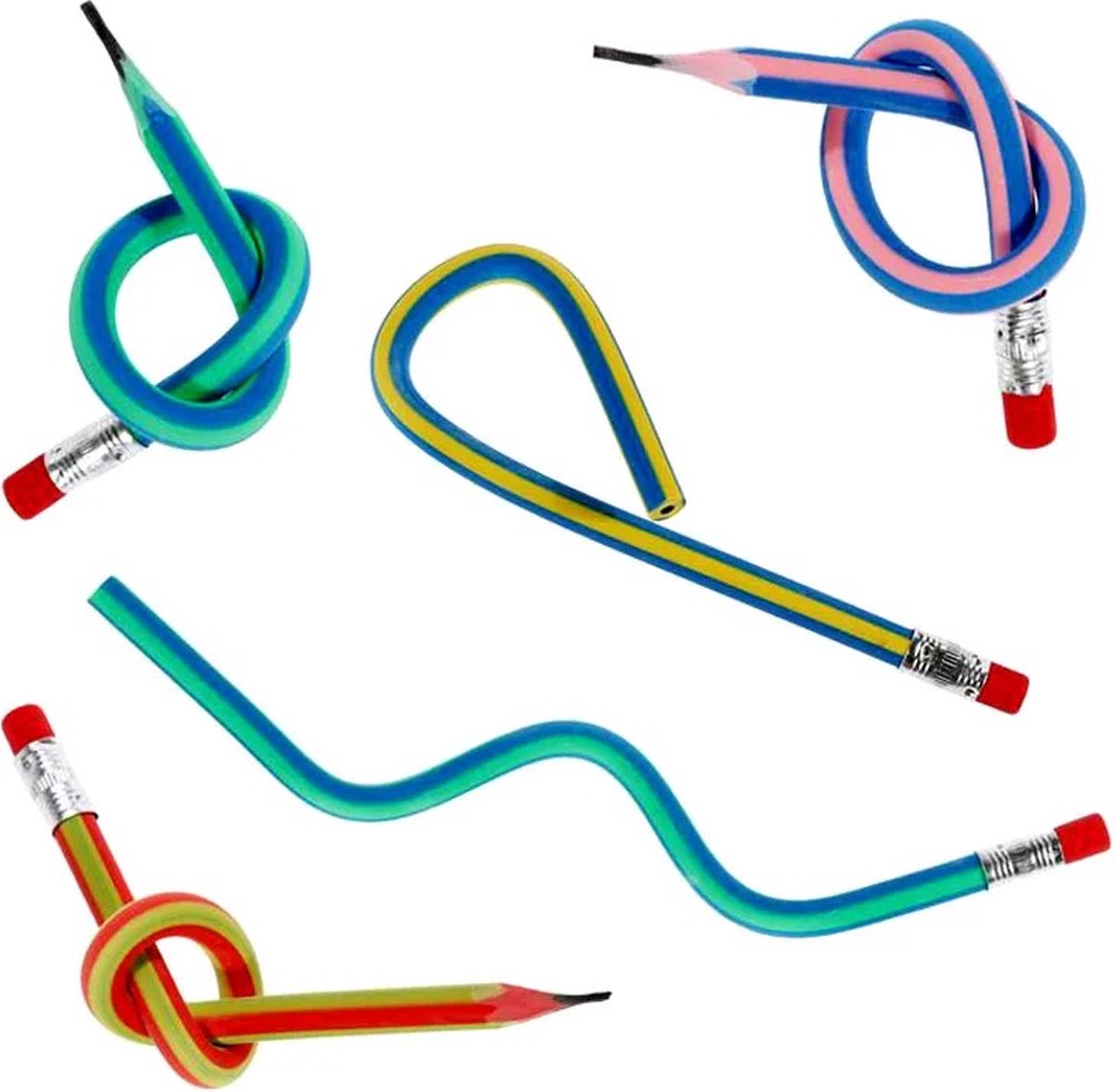 LUX- 10 potloden- Flexibele potloden-Buig potloden-uitdeel speelgoed ...