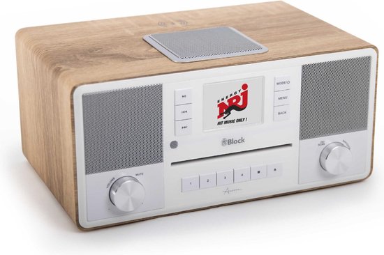 Block Smart Internet Radio + CD Speler Aurora Walnut (DAB+, Spotify ...