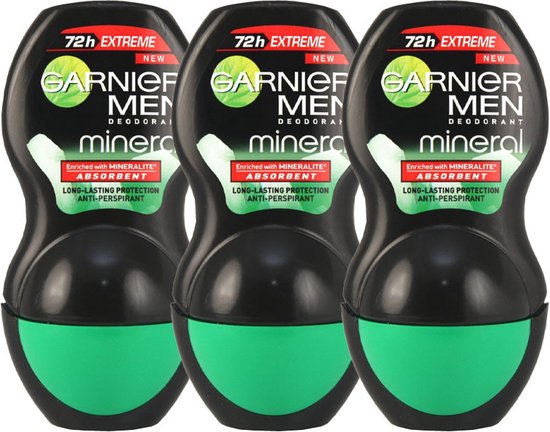 Garnier Men Extreme 72h Deodorant Man - 3 x 50 ml | bol.com