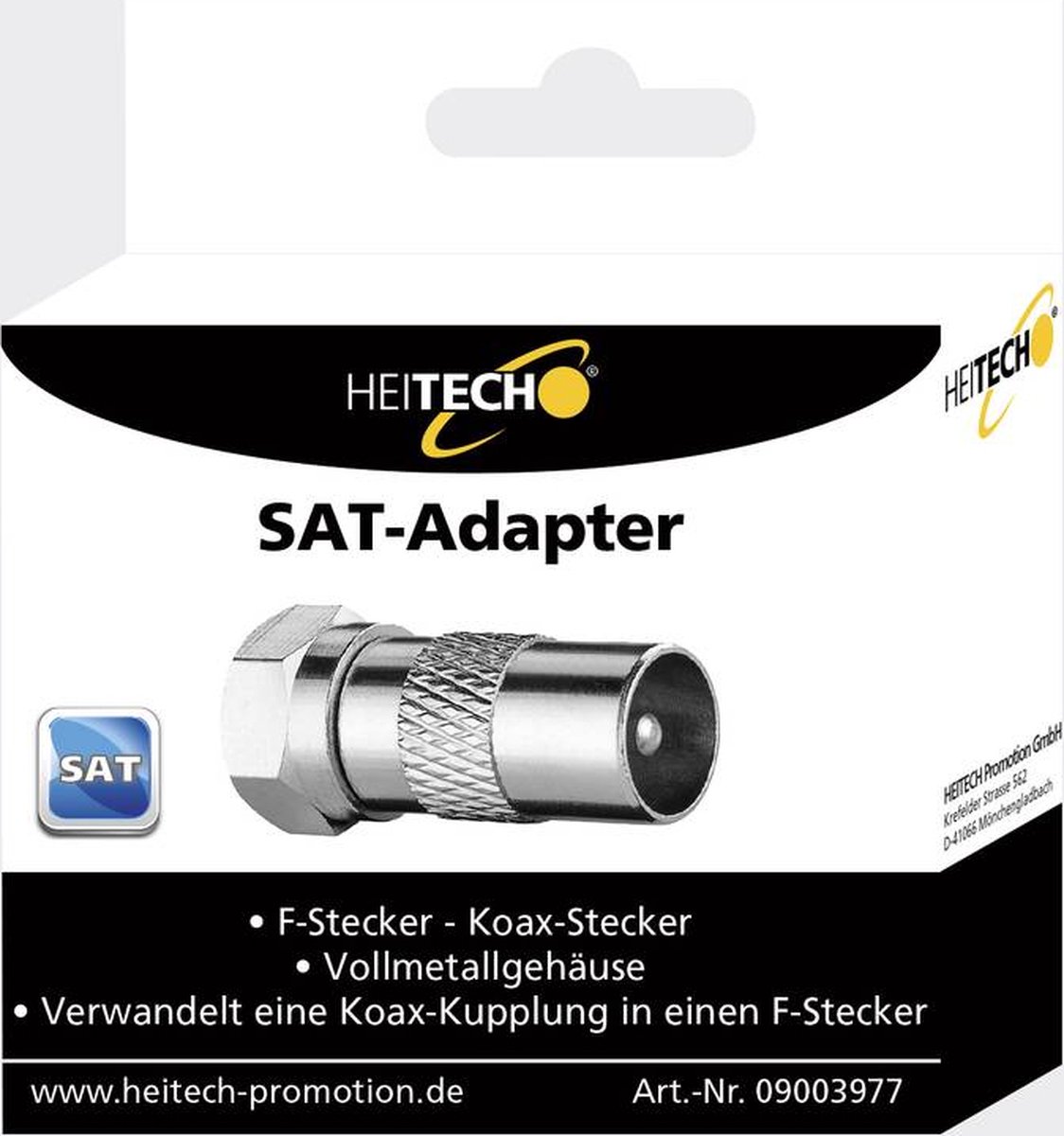 Heitech SAT-Adapter F-Plug-Coax-Stekker | bol.com