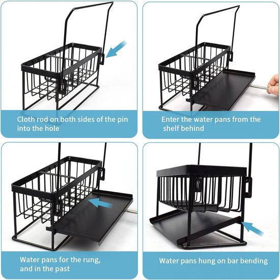 iBigLY Afdruiprek voor de keuken, 304 roestvrij staal, robuust, met ...