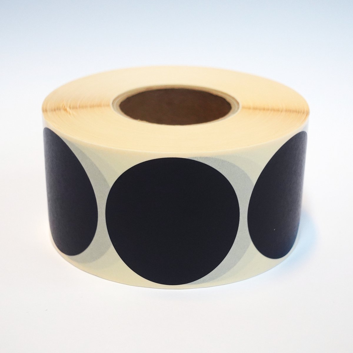 Blanco Stickers op rol 50mm rond - 1000 etiketten per rol - zwart | bol.com