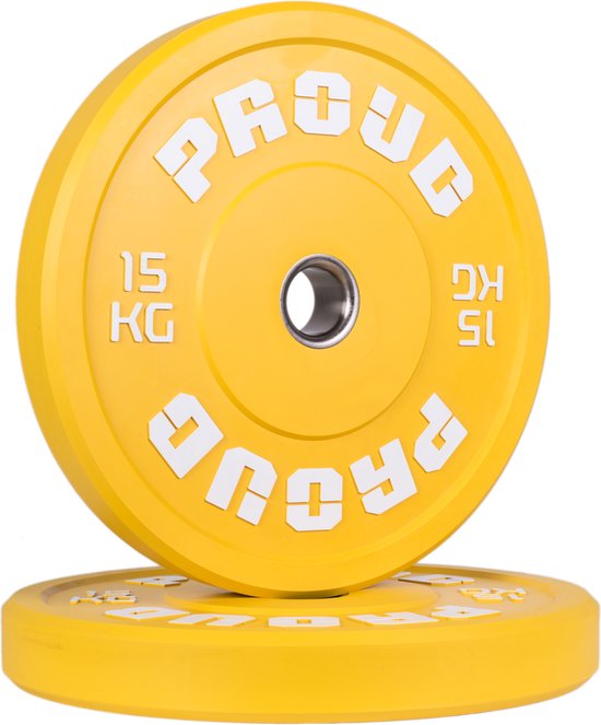 Plaques de pare- Bumper olympiques 15 kg - Set de 2 - Proud | bol.com