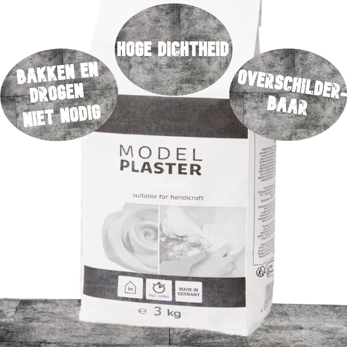 Modelgips - Hoge kwaliteit - 3000 Gram - Geschikt voor reparatie en ...