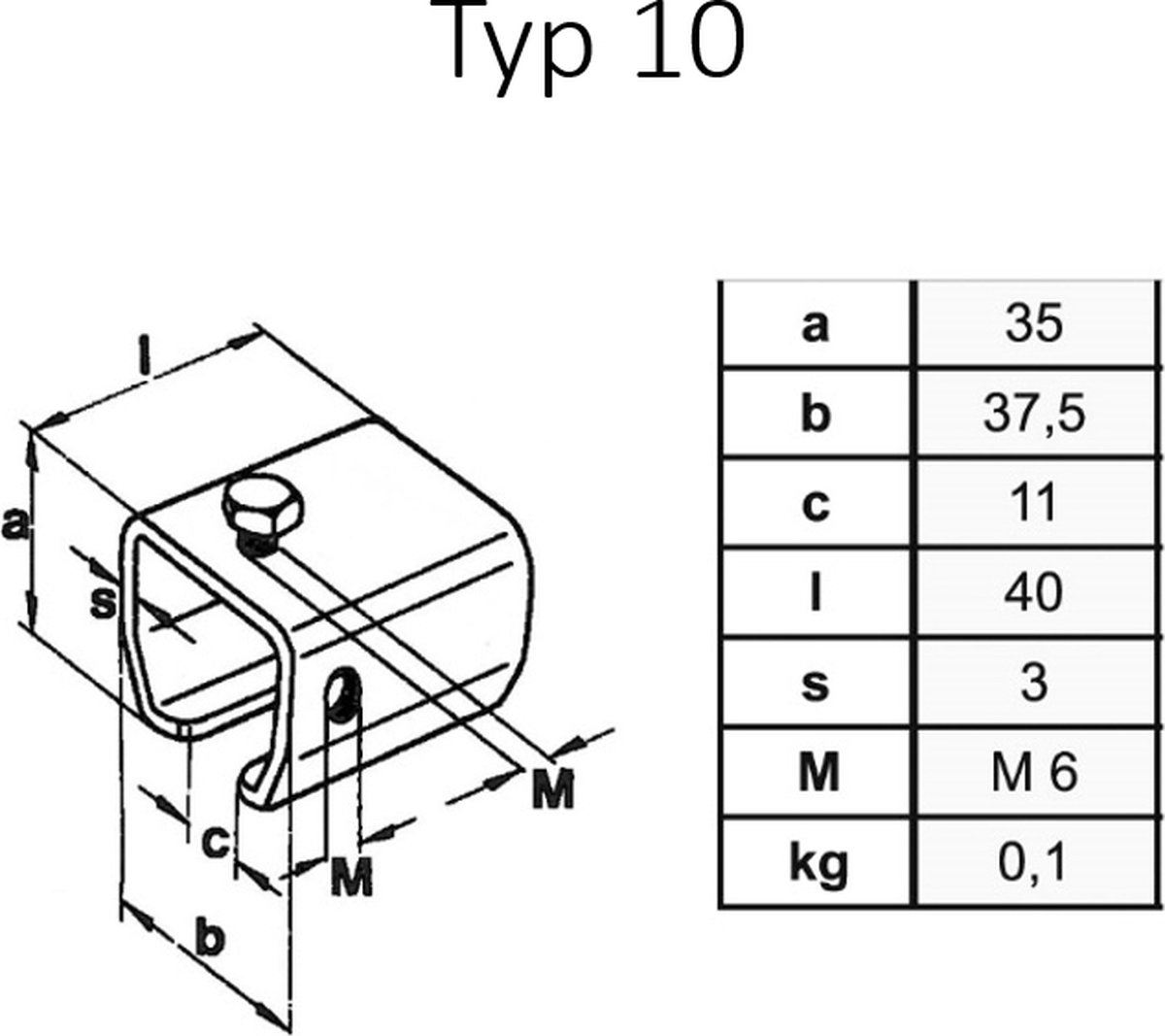 HBS Lasmof voor schuifdeuren type 10 | bol