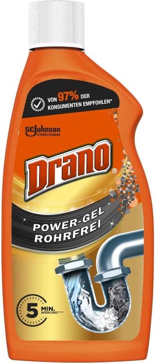 Drano (Mr Muscle) Power Gel buisvrije afvoerreiniger, buisreiniger ...