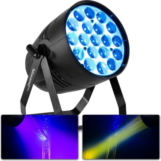 LED PAR spot - BeamZ BAC550Z aluminium LED PAR spot met 19x 15W LED's ...