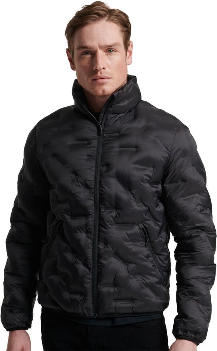 SUPERDRY Studios Heat Seal Quilt Jasje Mannen Zwart - Maat M | bol.com