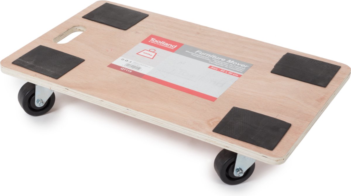 Toolland Meubelroller, met antislipbekleding, 4 zwenkwielen ...