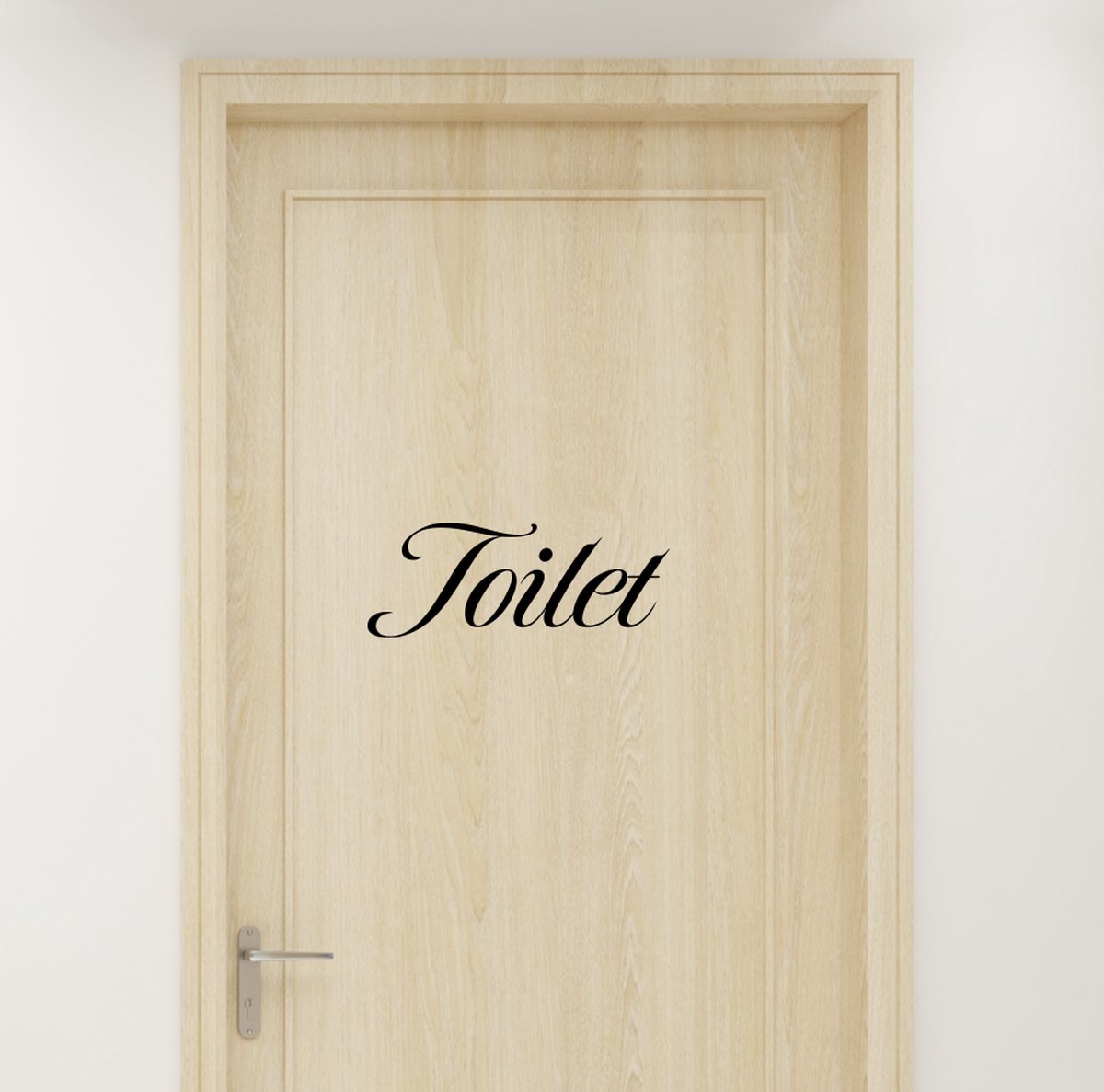 WC Sticker – Zwart - Toilet deur sticker - 2 stuks - 17 cm x 7 cm ...