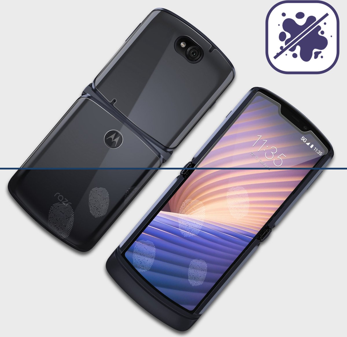 3x Veel Motorola Razr 5G Film Full Protection Flexibel Imak Transparant ...