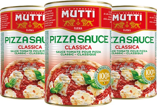 Mutti - Pizzasaus Classica - 3x 4,1 kg | bol.com