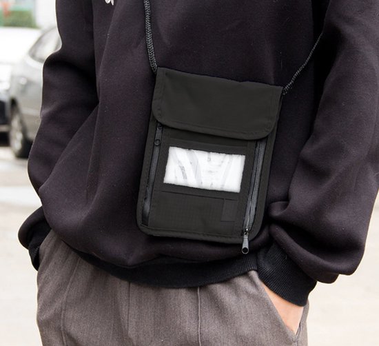 PD ® - Reistas - Telefoontasje met Portemonnee - Nektasje Zwart ...