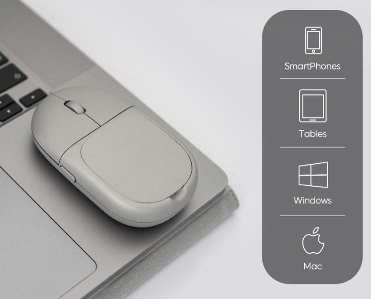 Magnito Attachable Bluetooth 3-in-1 Mouse Pink | bol.com