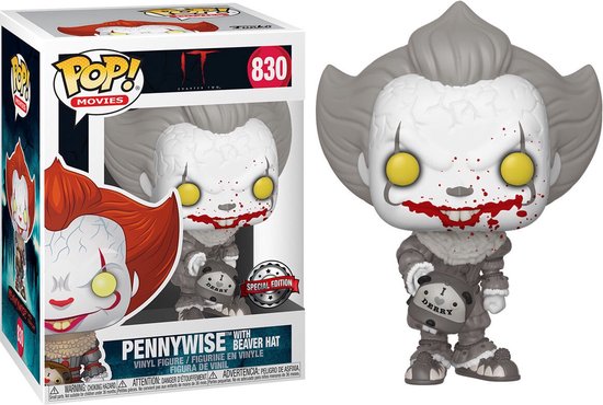 Funko Pop! IT Chapter two - Pennywise with Beaver Hat - Horror Grey ...