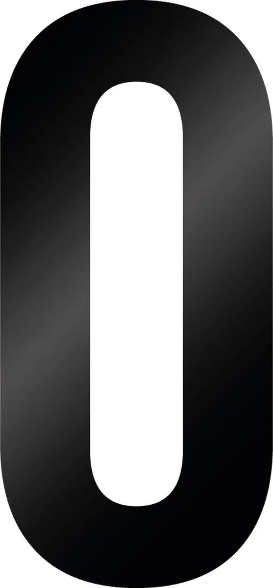 Cijfer 0 - Set van 10 stickers - Lettertype Bebas Neue - Hoogte 10 cm ...