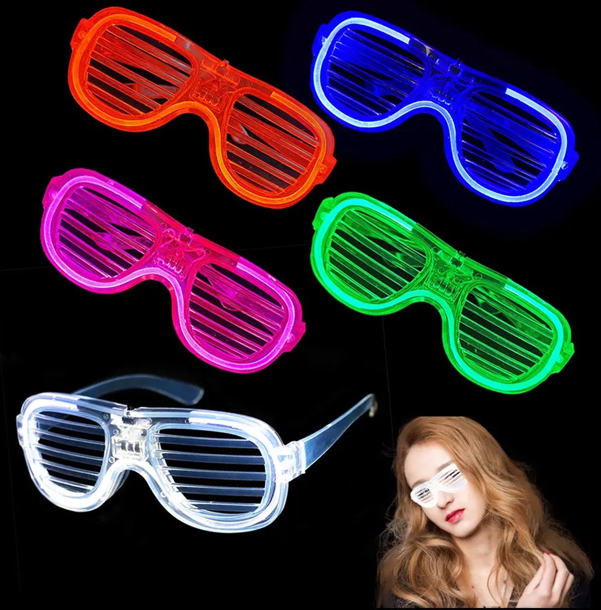 Festival bril - Feest bril - Carnaval - Spacebril - Set van 4 | bol.com