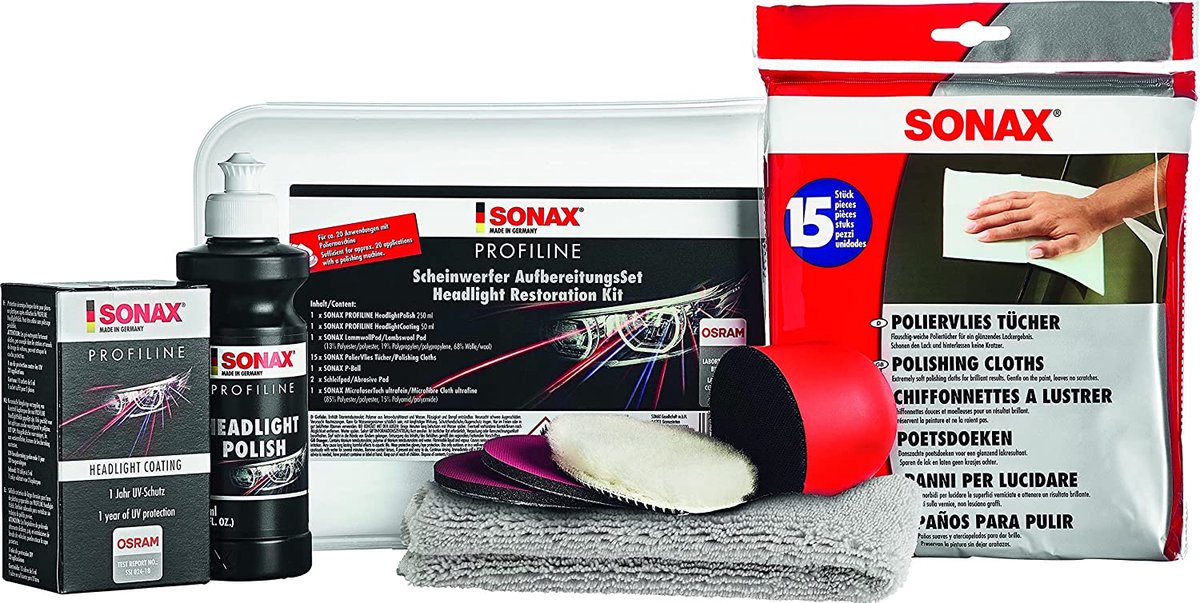 Sonax PROFILINE koplamp behandelingsset | bol.com