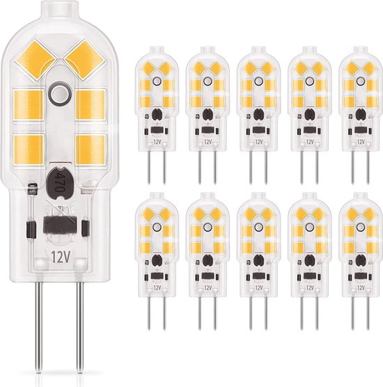 10 Stuks - G4 - 1.5W - LED Lamp - 180 Lumen - AC/DC - 12V - Vervanging Lampen - Niet... | bol