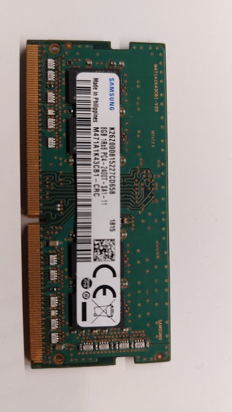 samsung 8GB 1Rx8 pc4-2400T-sa1-11 s0dimm m471A1K43DB1-CRC ddr4 | bol