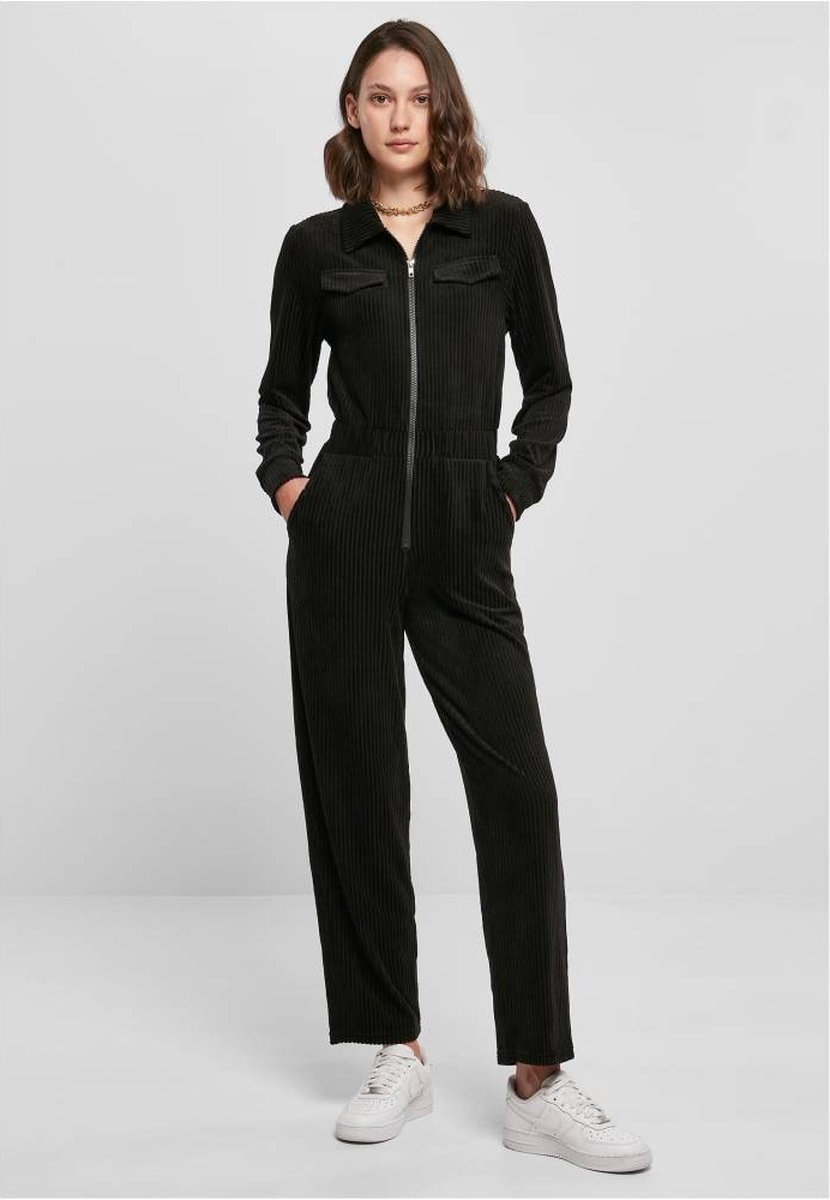 Urban Classics - Velvet Rib Boiler Suit Ketelpak - XL - Zwart | bol
