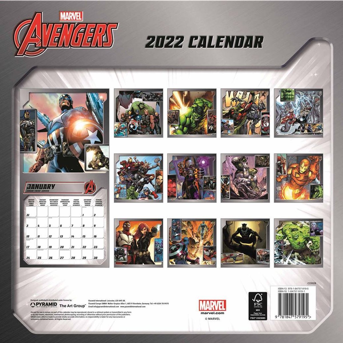 Marvel - Avengers 2022 Kalender | bol.com