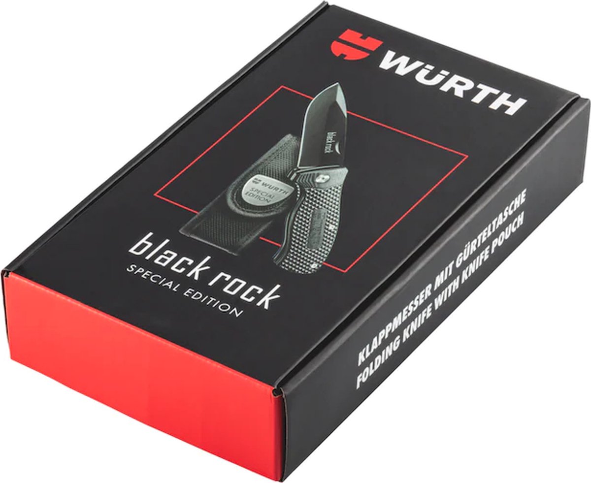 Wurth zakmes klapmes Black Rock G10 limited edition RVS met tas | bol