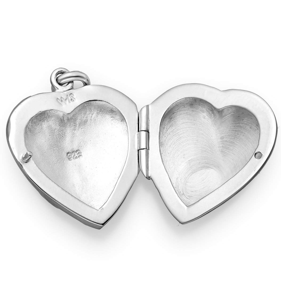 Joy|S - Zilveren medaillon hanger - hartje - roos - massief zilver ...