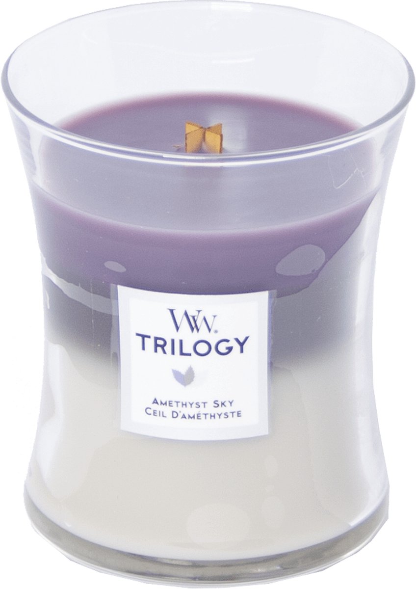 WoodWick Trilogy Hourglass Medium - Amethyst Sky | bol