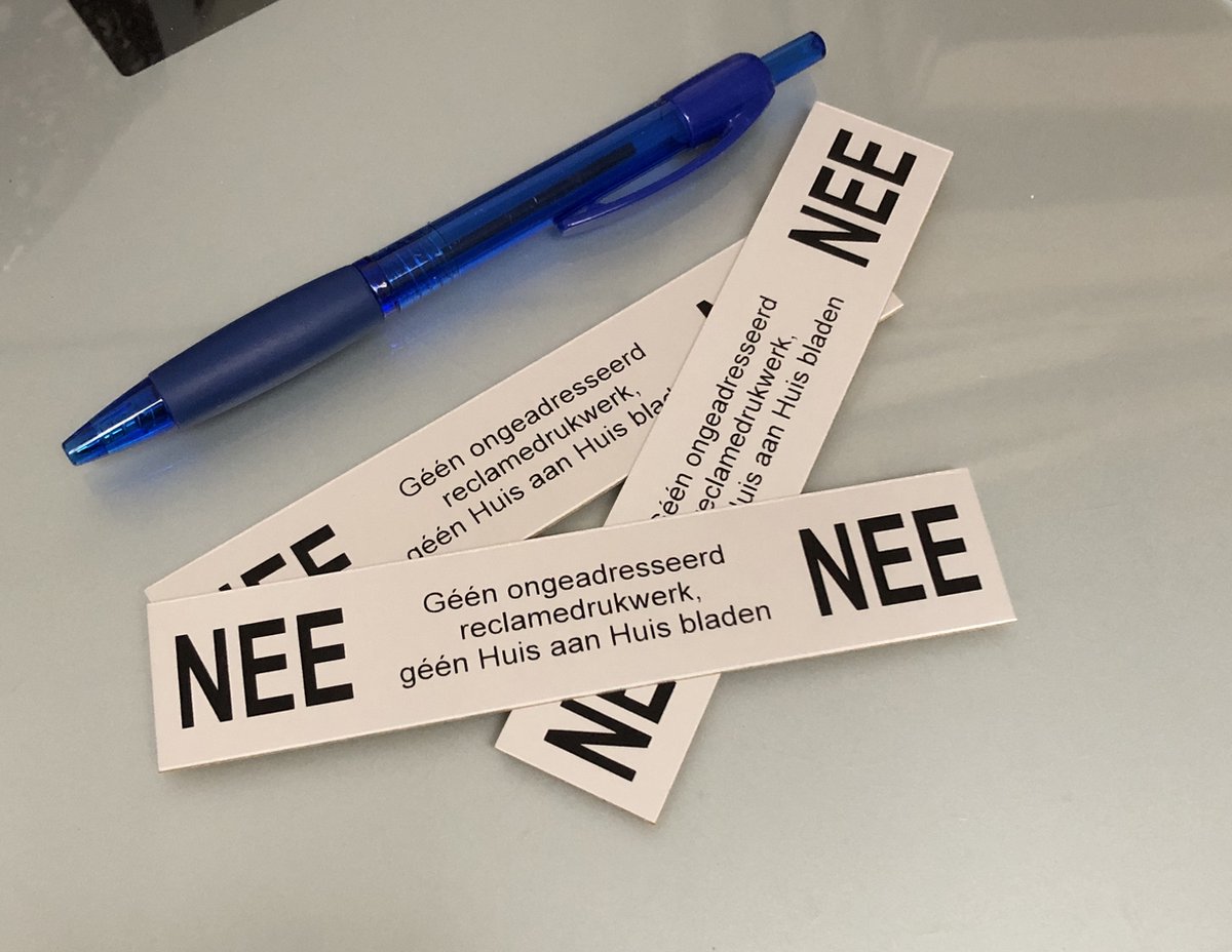 Aluminium NEE NEE sticker brievenbus – NEE NEE sticker – 5 JAAR ...