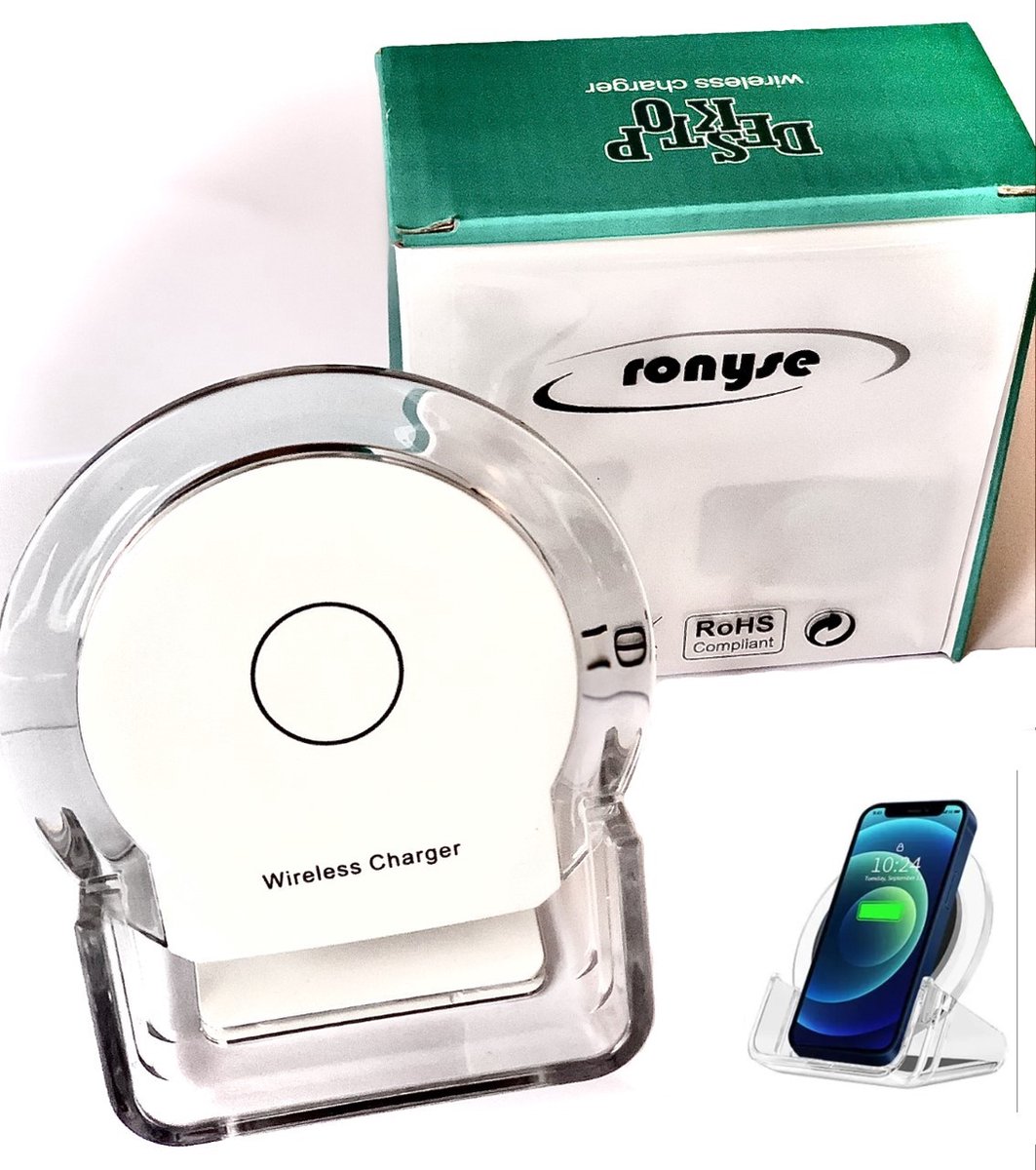 Universele Draadloze Oplader - Wireless charger - Staande lader ...