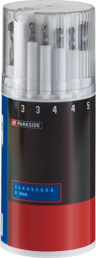 Parkside Boorset - Set: 11 delig - HSS Boren - Praktische box om gemakkelijk boren uit... | bol.com