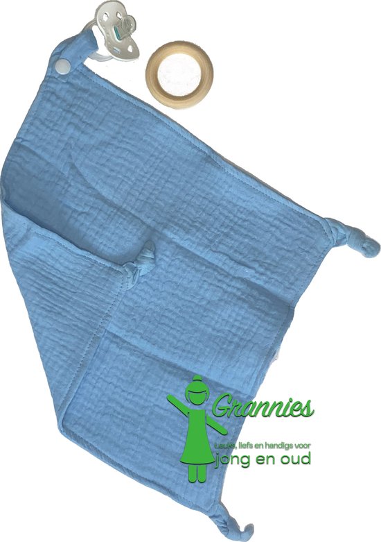 Grannies - Cuddle - Speendoek - Heerlijke Baby Knuffel Doek met houten ...