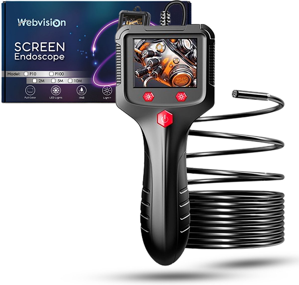 Webvision Inspectiecamera met scherm 5M – Endoscoop – Inspectie Camera ...