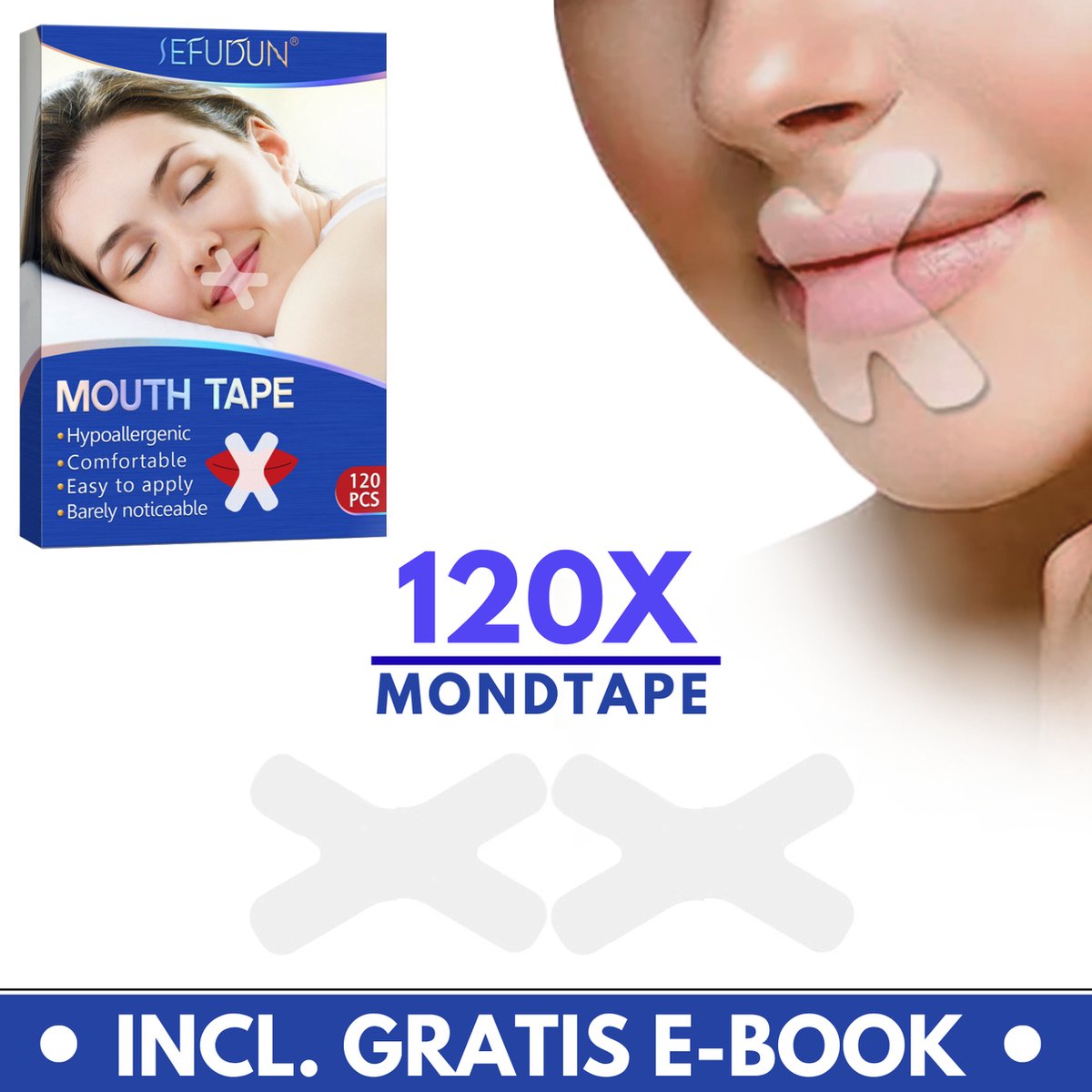 Anti Snurk Mouth Tape – Beter Slapen – Biohacking Mondpleister – 120 stuks – Mond Tape... | bol