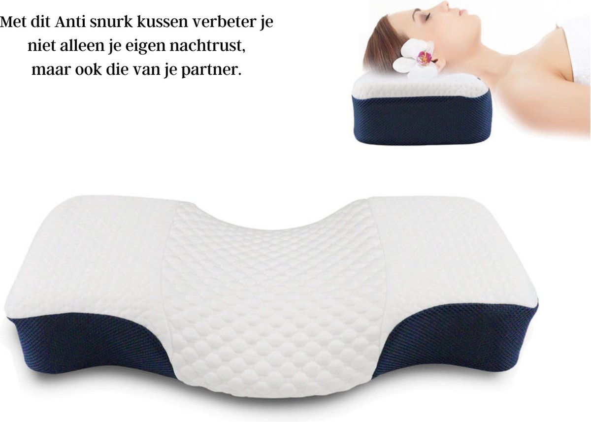 Anti snurk kussen - Apneu kussen - In hoogte verstelbaar - 60x30cm ...