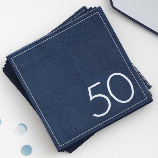 ‘50' Navy - 16 stuks | bol.com
