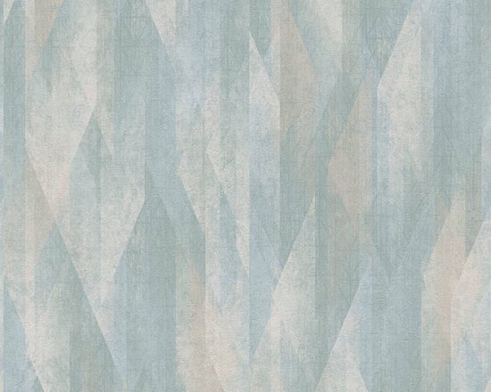 AS Creation Metropolitan Stories 3 - VINTAGE RUIT BEHANG - blauw groen ...